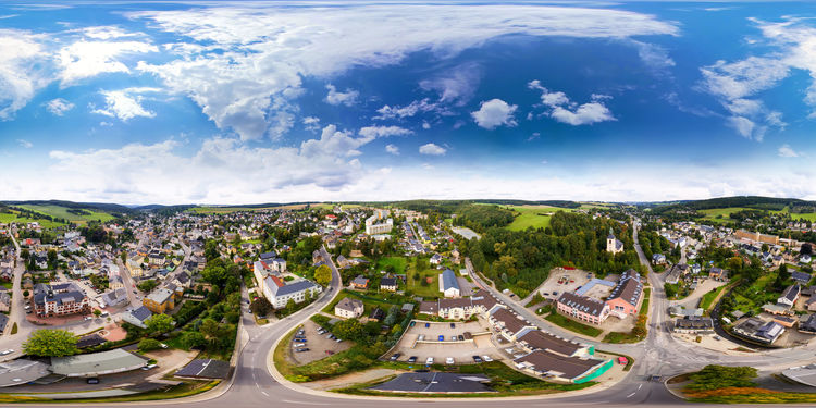 Luftbild Zentrum - Stadt Thalheim / Erzgeb. - 360grad team